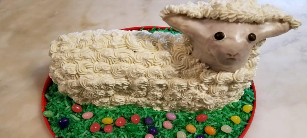 Easter Lamb Cake with White Buttercream Frosting | Pinehurst Inn Bed & Breakfast